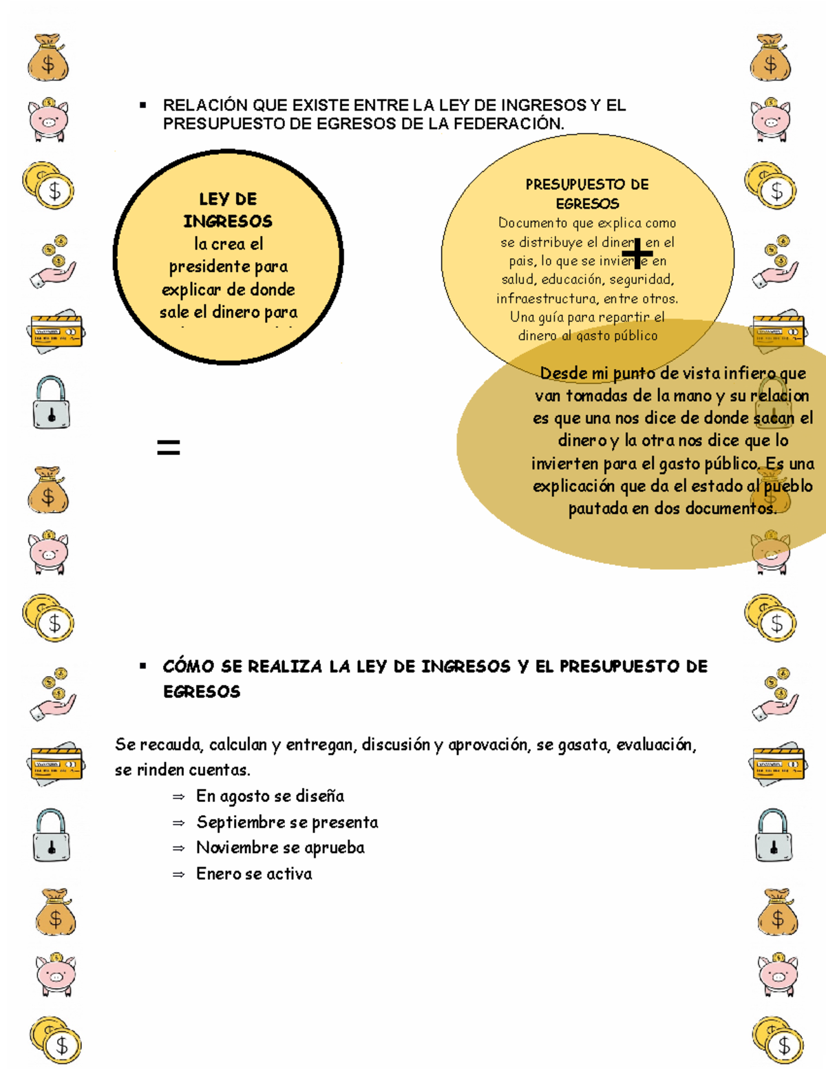 Relación entre Ley de Ingresos y Presupuesto de Egresos Federal - Studocu