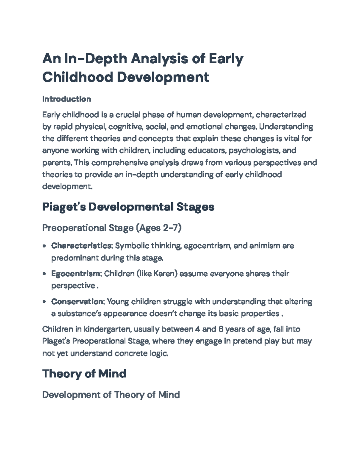 Critical Theories in Early Childhood Development: A Comprehensive Study ...