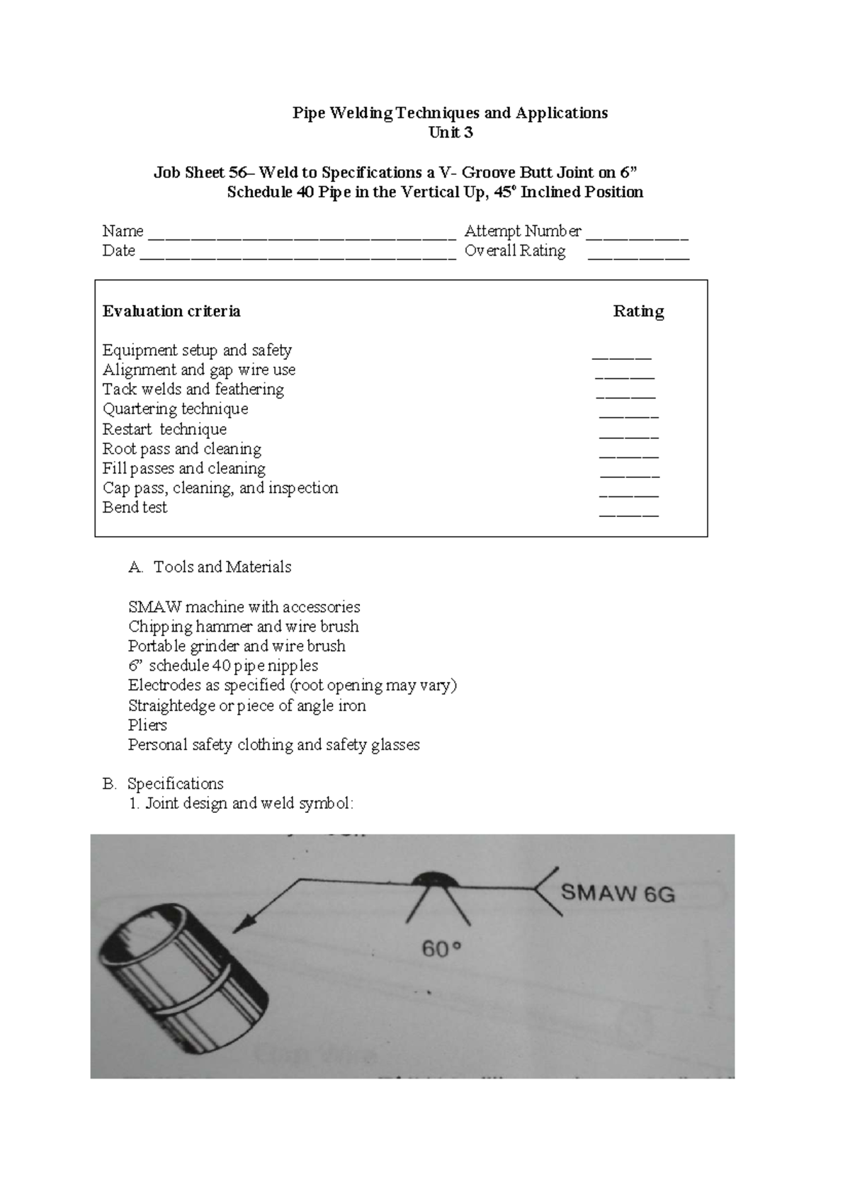 Welding Techniques for Schedule 40 Pipe: 6G Fixed Position Final Job ...