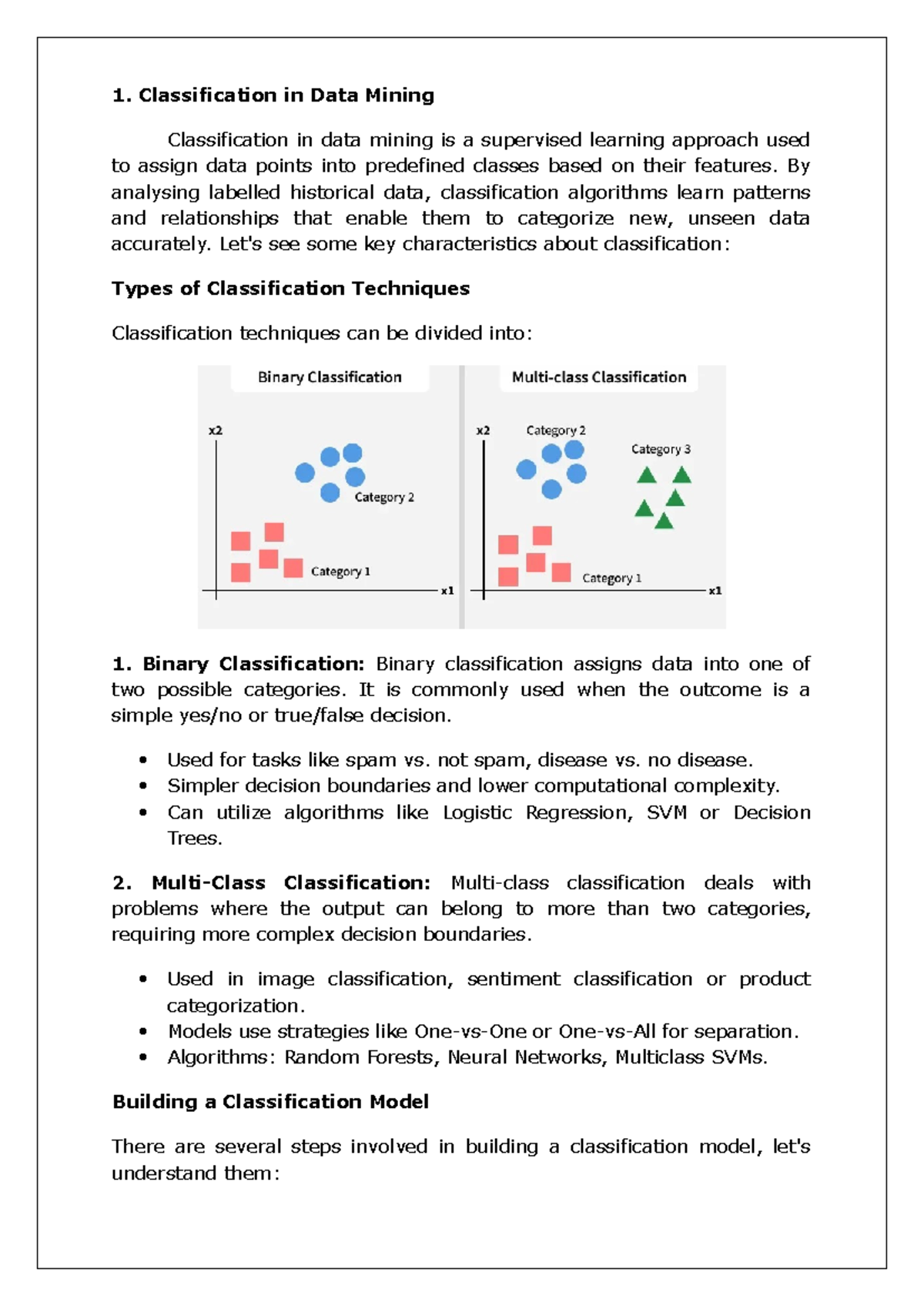 DM Notes: Classification & Data Cleaning in Data Mining - Studocu