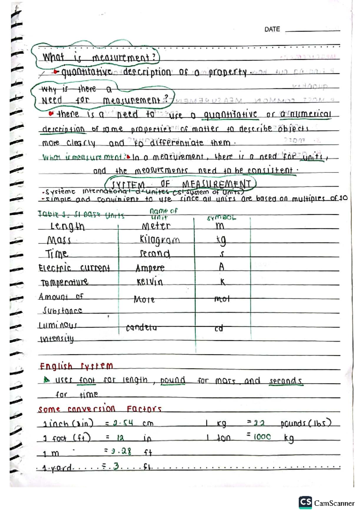 Chemistry - Measurements and Stoichiometry Overview (CS) - Studocu