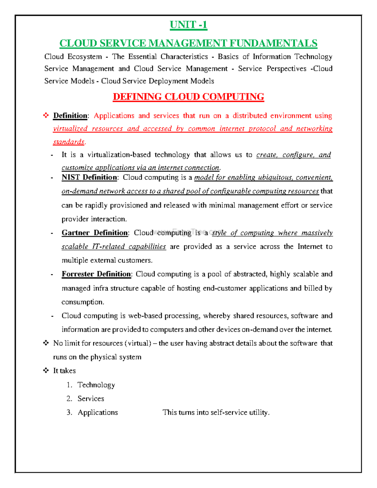 CCS336 Cloud Services Management: Key Concepts & Cloud Models Overview ...
