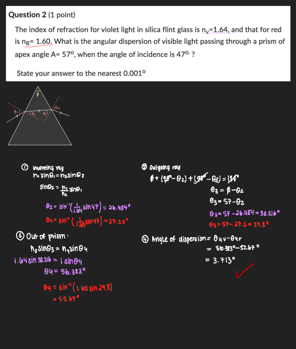 Physics Assignment 4: Light Rays and Dispersion Analysis - Studocu
