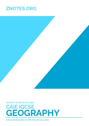 Caie igcse geography 0460 case studies v1 - ZNOTES SUMMARIZED NOTES ON ...