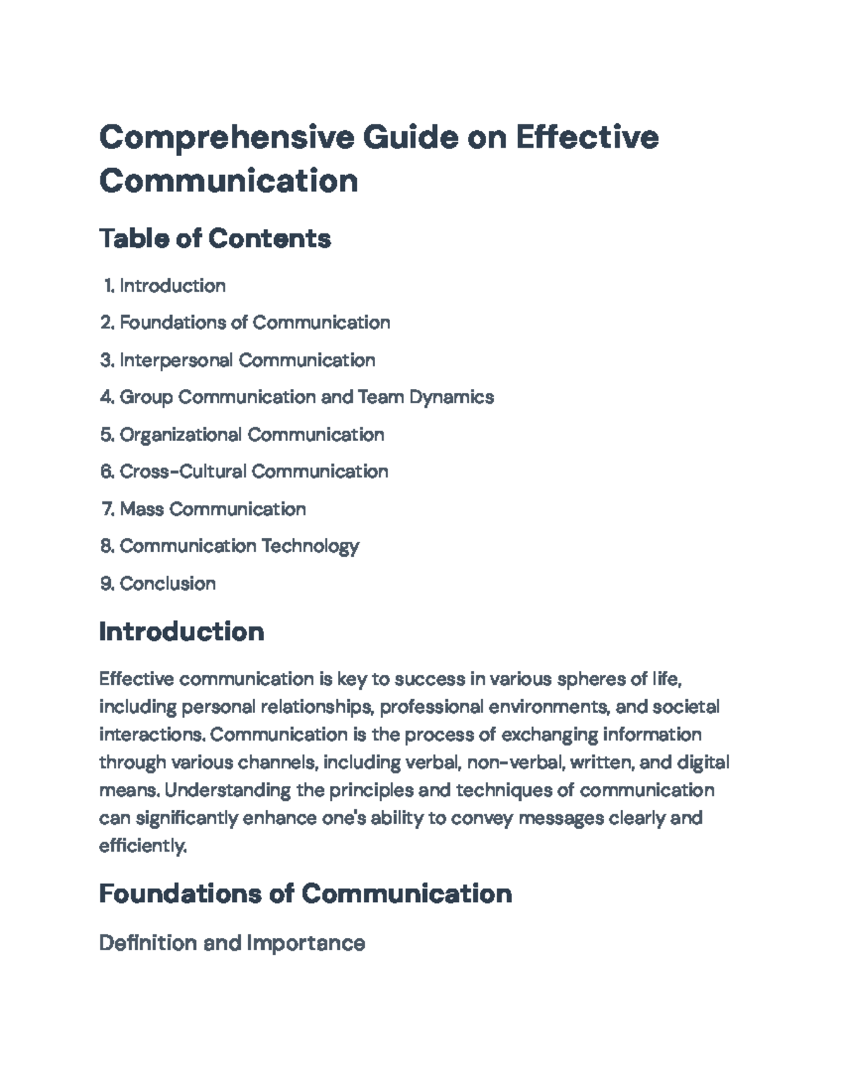Effective Communication: A Comprehensive Guide for Success (EC-101 ...
