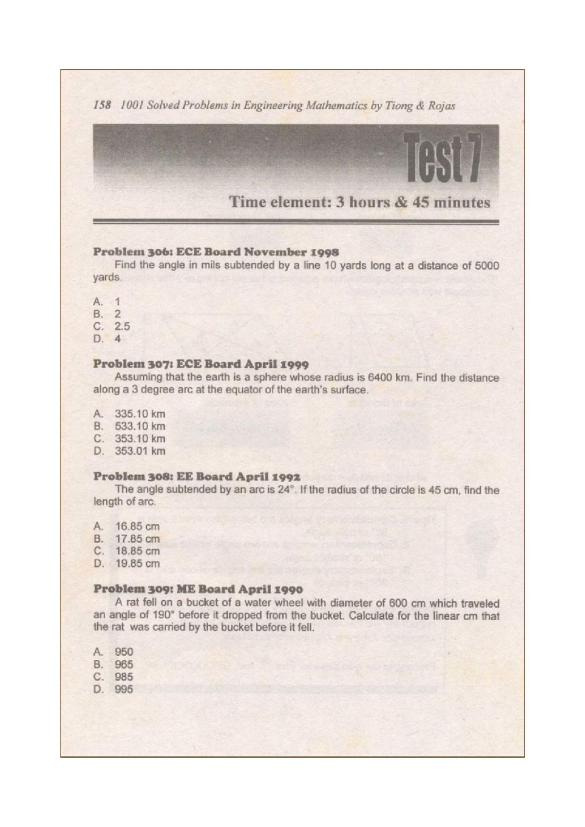158 1001 Engineering Mathematics Solved Problems - Test 7 - Studocu