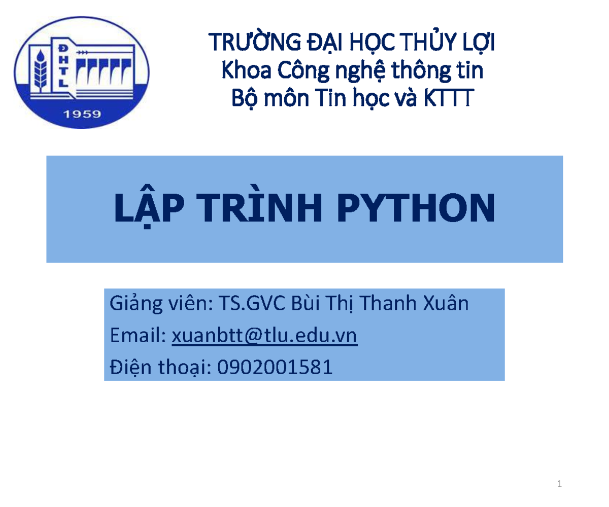 Bai1 - Bài tập Final Exam môn Lập Trình Python (CNTT) - Studocu