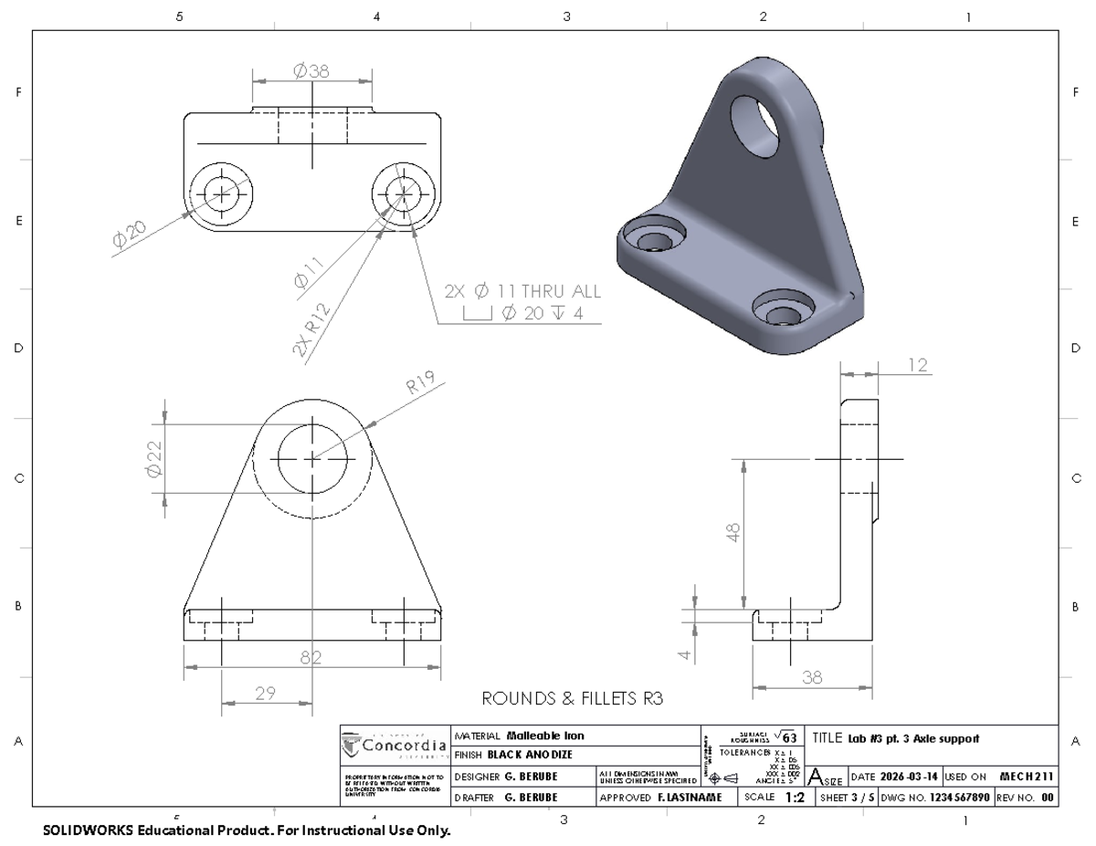 MECH 211 Lab 3: Axle Support Design and Specifications - Studocu