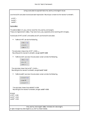 [Solved] Describe each of the trigonometric ratios in terms of sides of ...