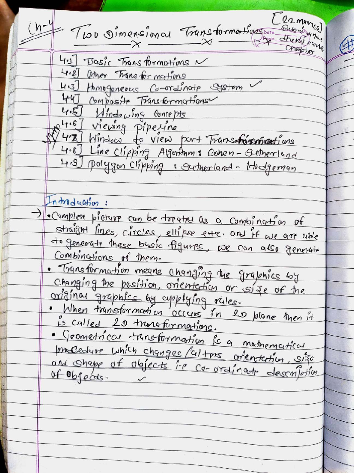 Understanding 2D Transformations in Computer Graphics (CG CH 4 Notes ...