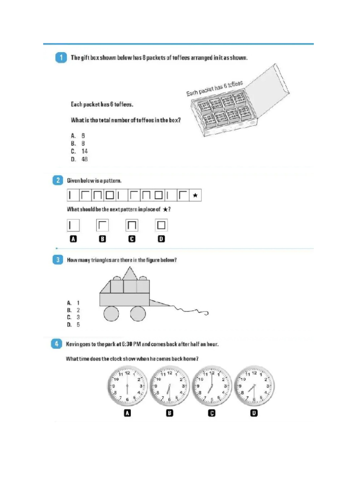 Math Asset 2: Toffee Count, Patterns, and Shapes Quiz - Studocu