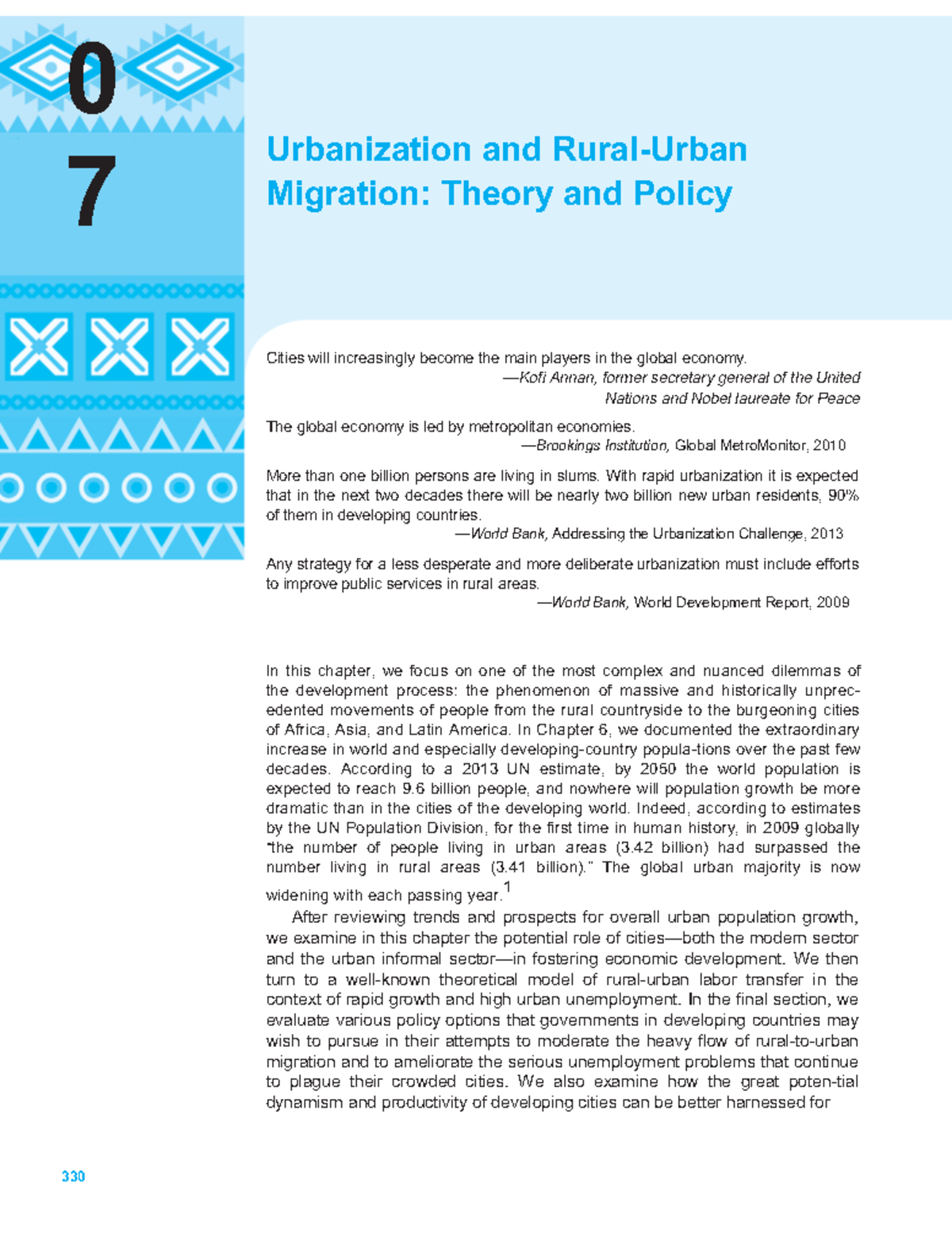 Urbanization and Rural-Urban Migration: Theory & Policy Analysis - Studocu