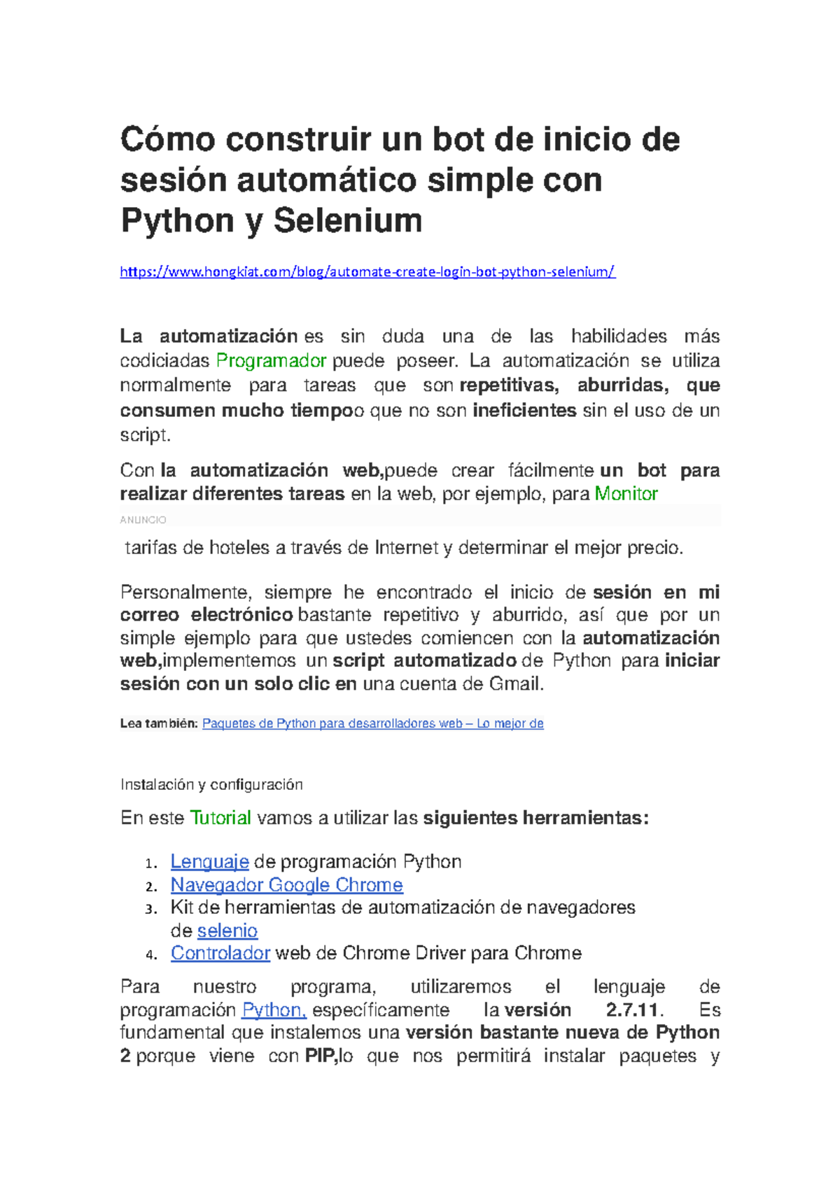 Cómo construir un bot de inicio de sesión automático simple con Python ...