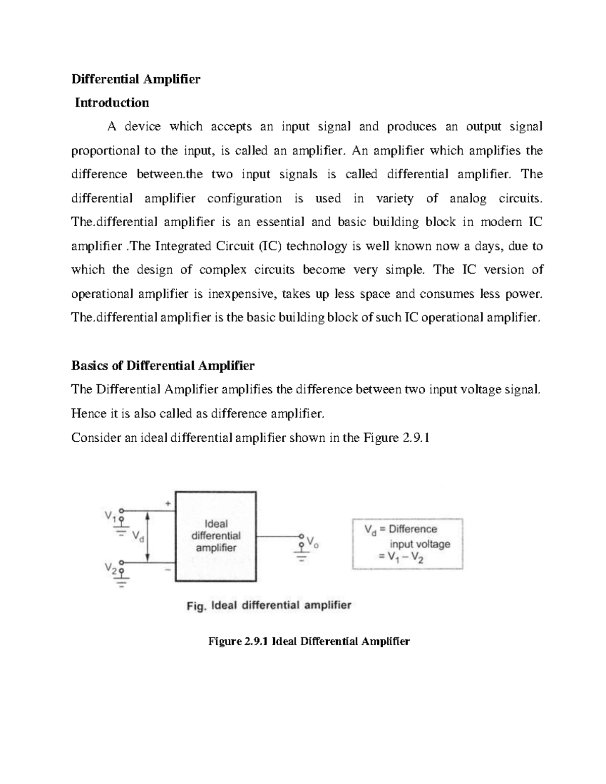 Differential Amplifier Basics: Introduction and Key Concepts - Studocu