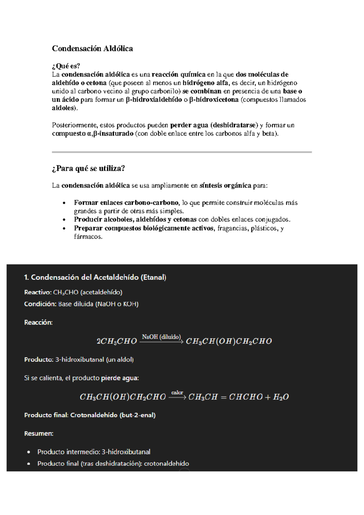Condensación Aldólica: Reacción y Aplicaciones en Química Orgánica ...