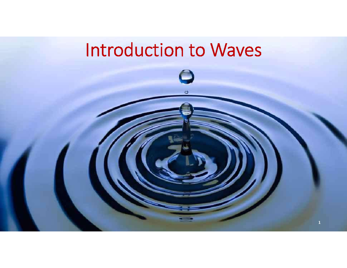 Introduction to Waves PPT - Engineering Physics - Introduction to Waves ...