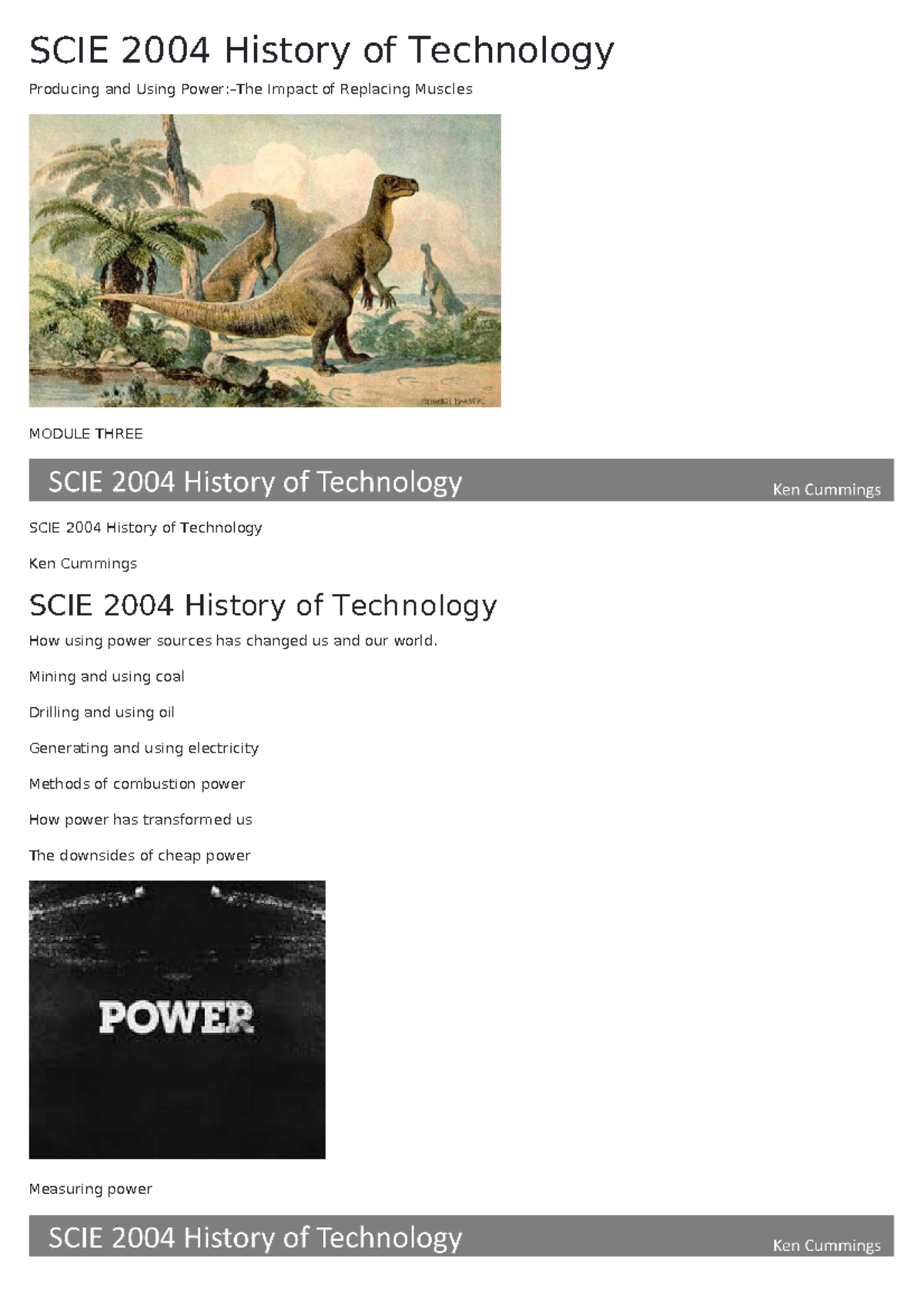 SCIE 2004 Module 3: The Transformative Power of Energy Use - Studocu