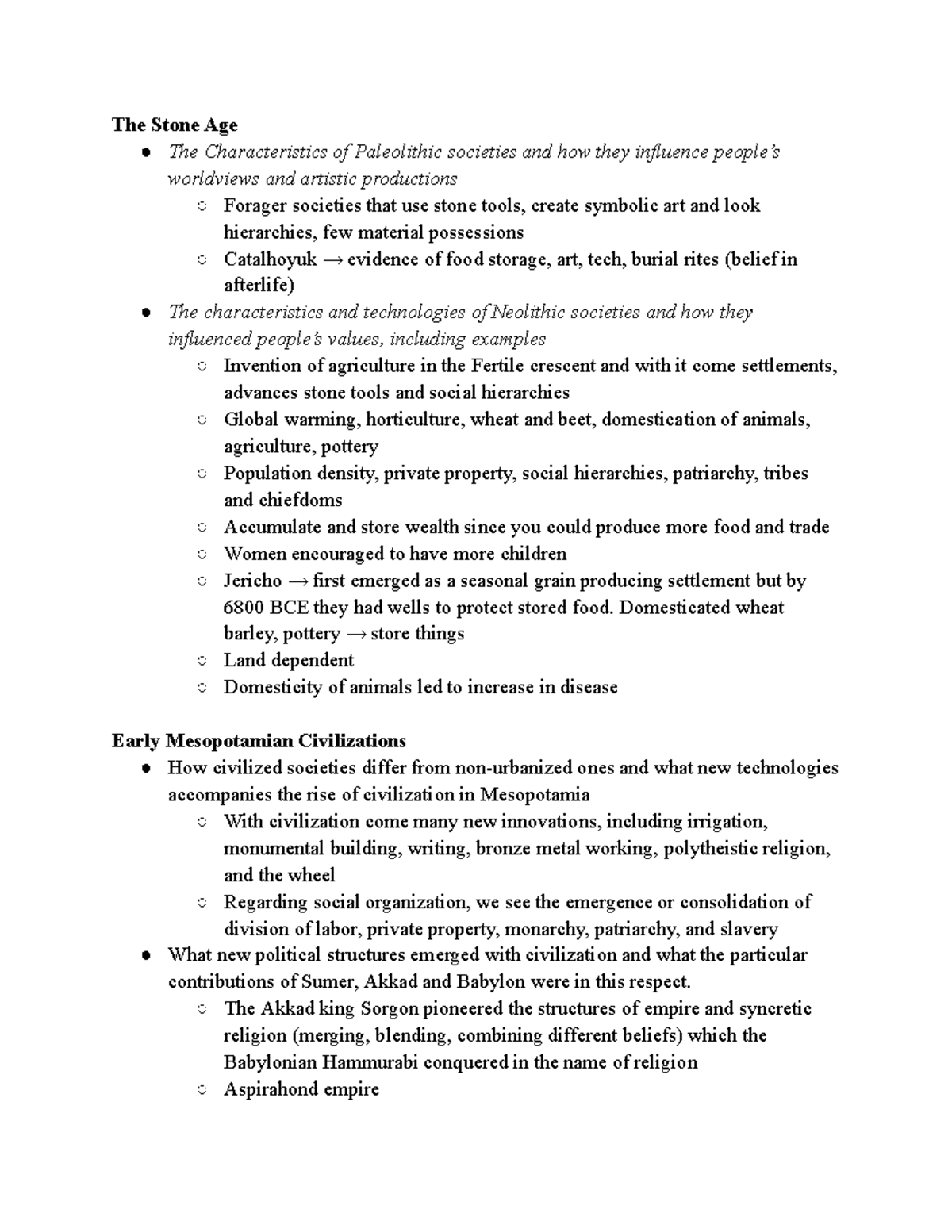 HIS-240 Midterm Study Guide: Early Civilizations & Their Influence ...
