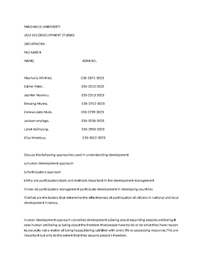 Lesson 6 Development Cooperation - LESSON 6 DEVELOPMENT COOPERATION Development Actors ...