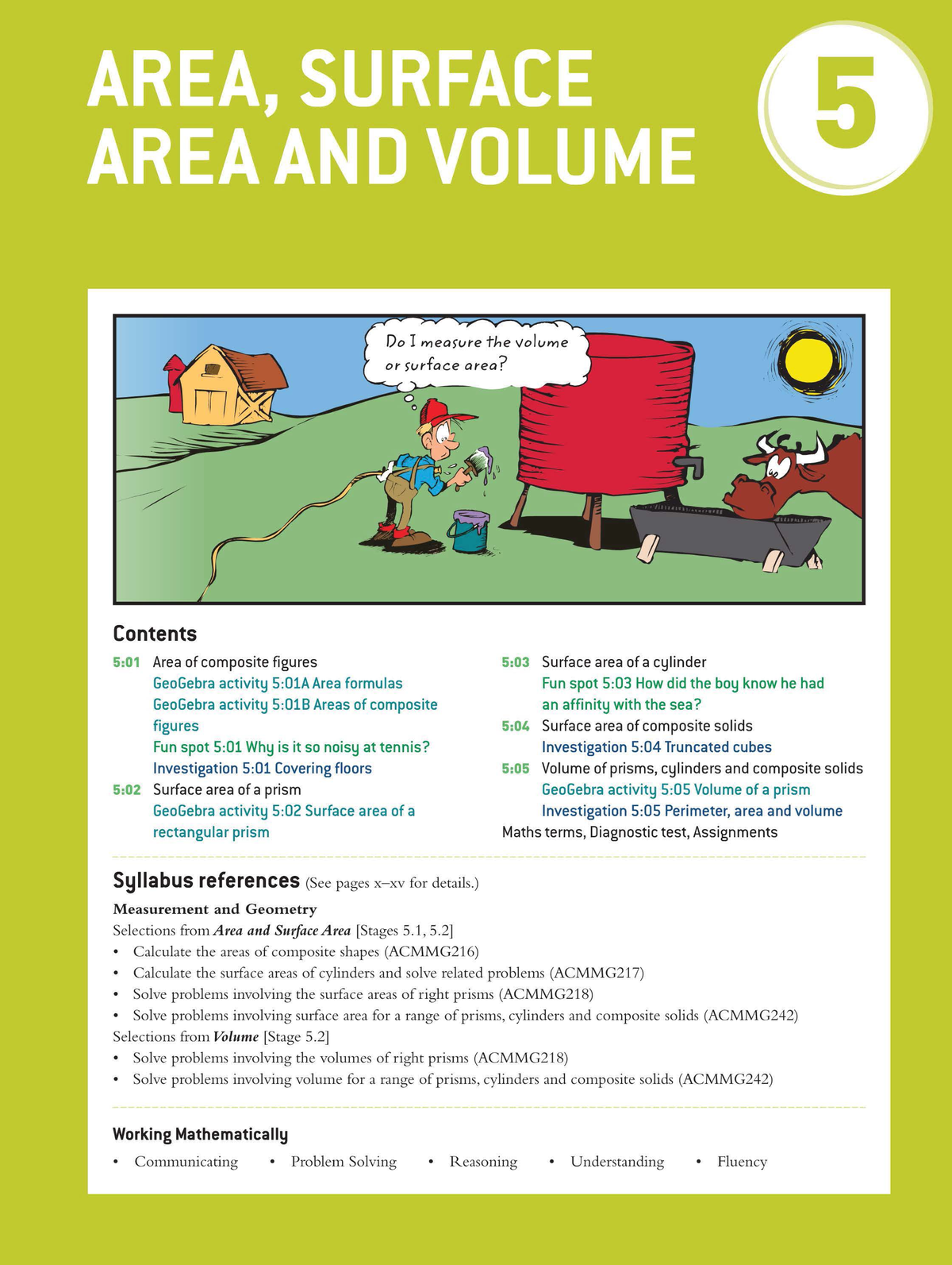 Ch 5 Area, Surface Area & Volume - Mathematics Textbook Summary - Studocu