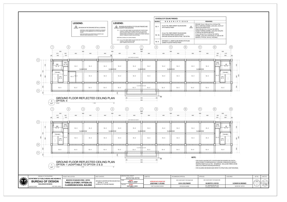 Ground floor reflected ceiling plan and finishes schedule A-7 - Studocu