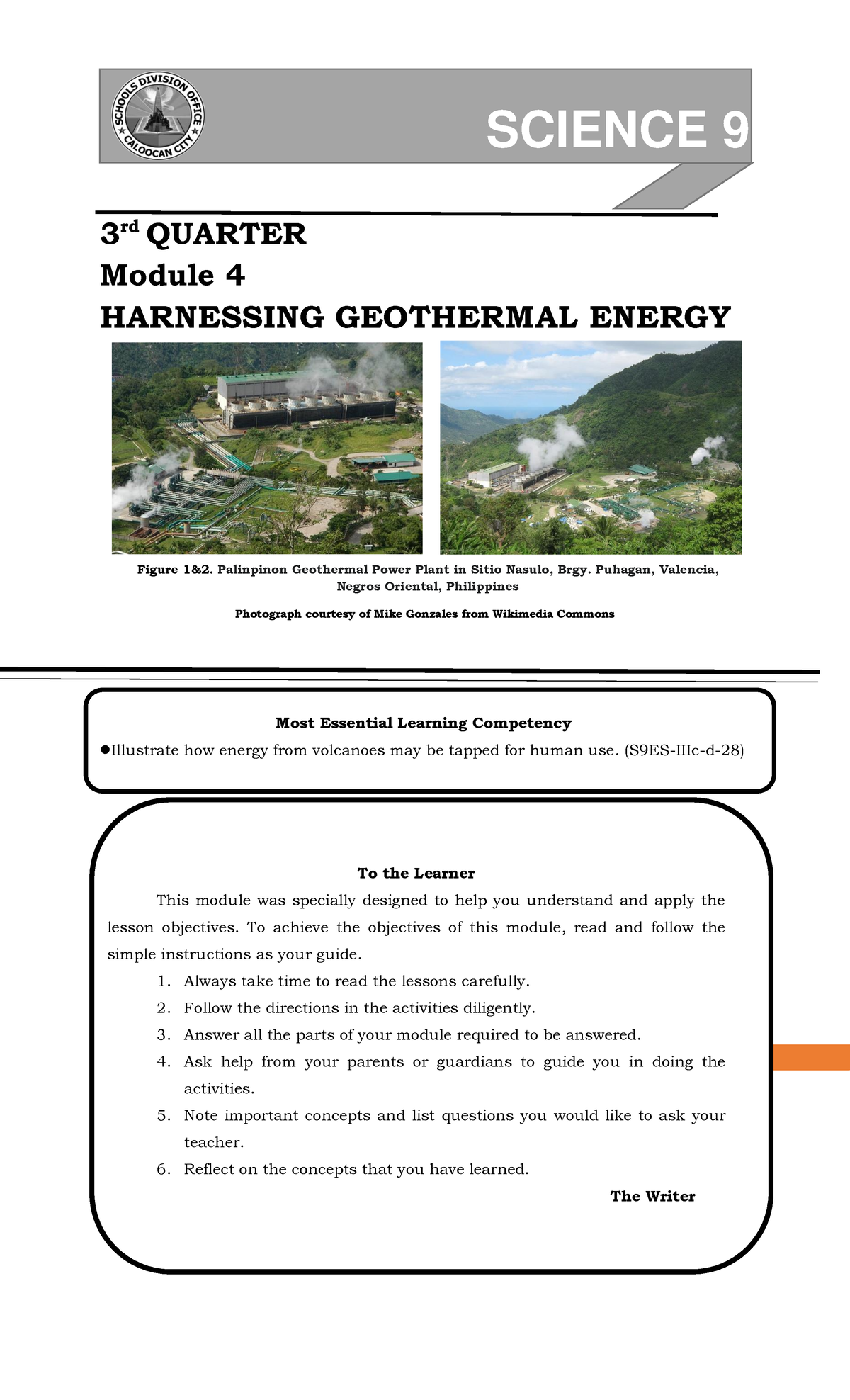 Science 9 Q3 W4 - Quiz Sheet on Harnessing Geothermal Energy - Studocu