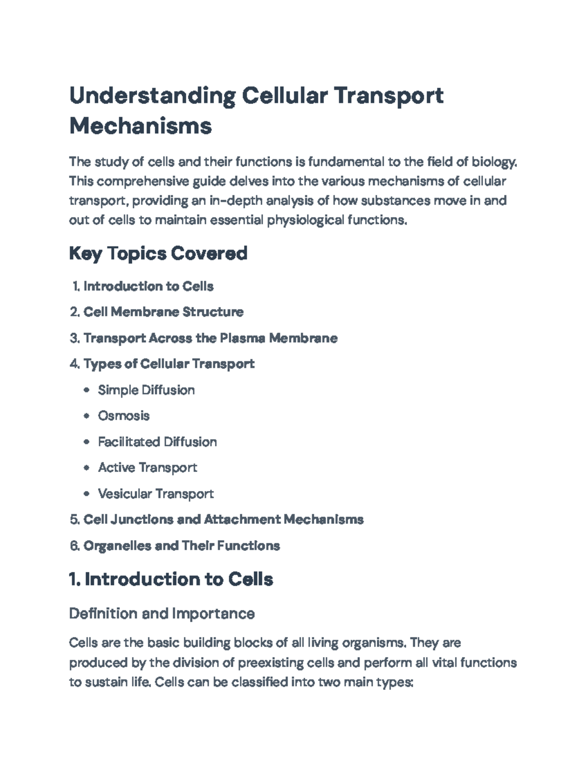 Cellular Transport Mechanisms: A Comprehensive Guide to Cell Function ...