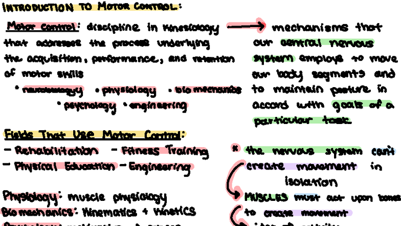 Lecture 1 Intro To Motor Control - INTRODUCTION TO MOTOR CONTROL ...
