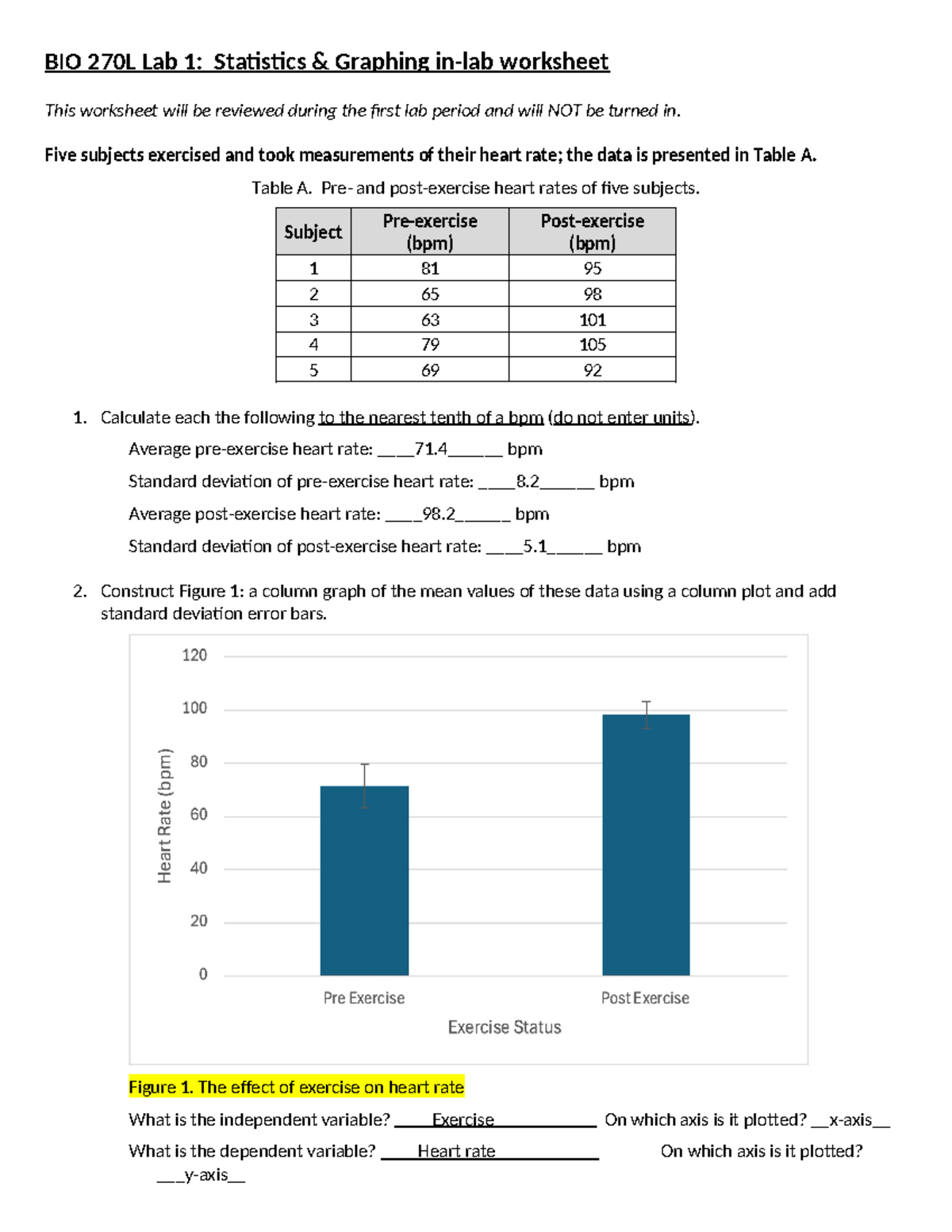 Lab 1 Statistics and Graphing in-lab worksheet DO NOT TURN IN. docx ...