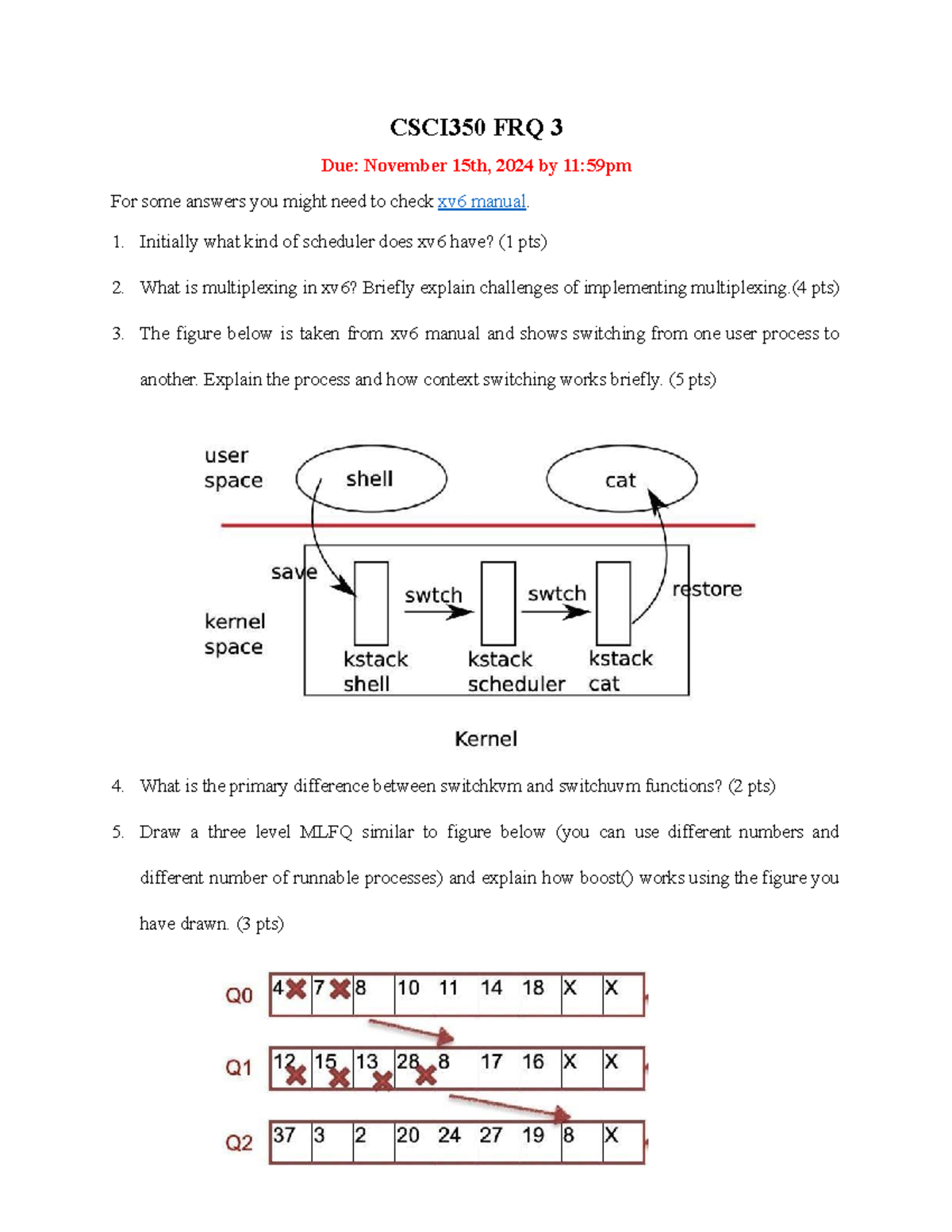 CSCI350Project 3 frq Fa2024 - CSCI350 FRQ 3 Due: November 15th, 2024 by ...