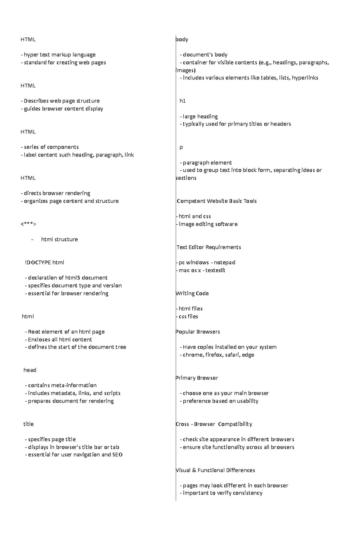 JJ Web & Database Design: Comprehensive Guide to HTML Basics - Studocu