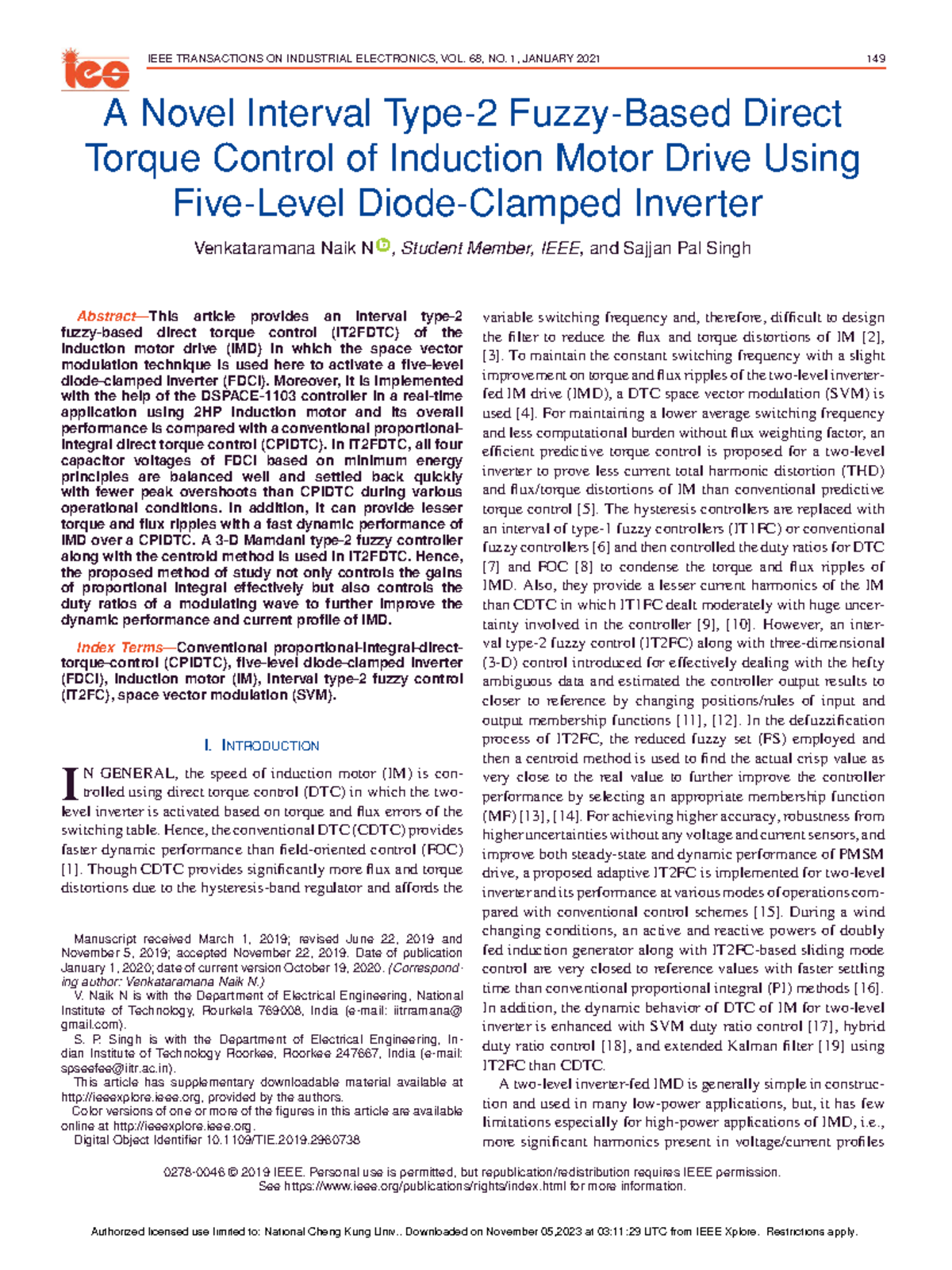 A Novel Interval Type-2 Fuzzy-Based Direct Torque Control of Induction ...