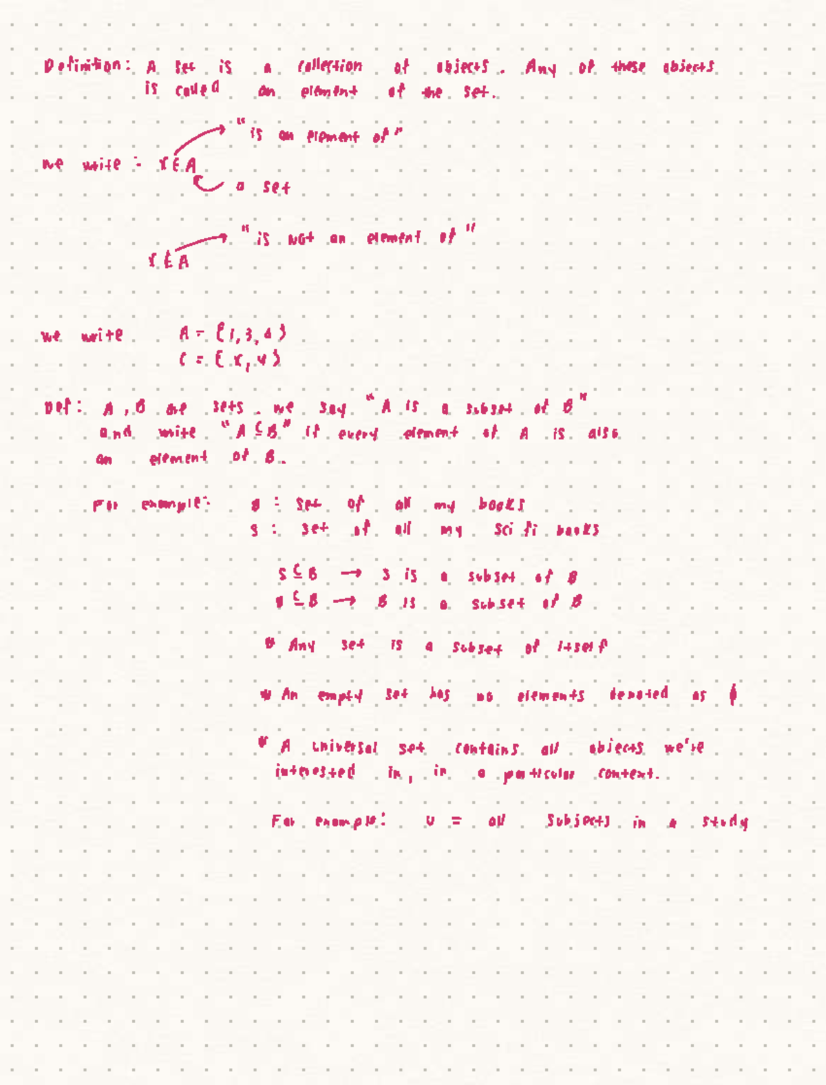 MATH 1228 1.1 set notation and definitions of sets - Studocu