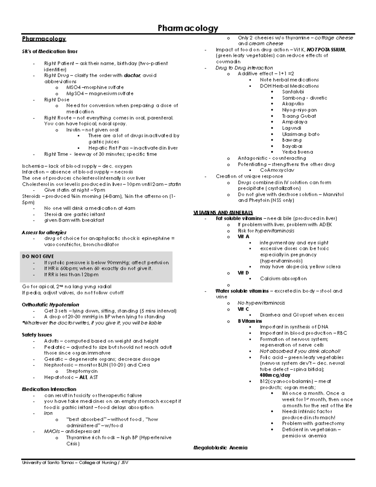 Pharmacology-1 - PharmaNotes - Pharmacology 5R’s of Medication Error ...