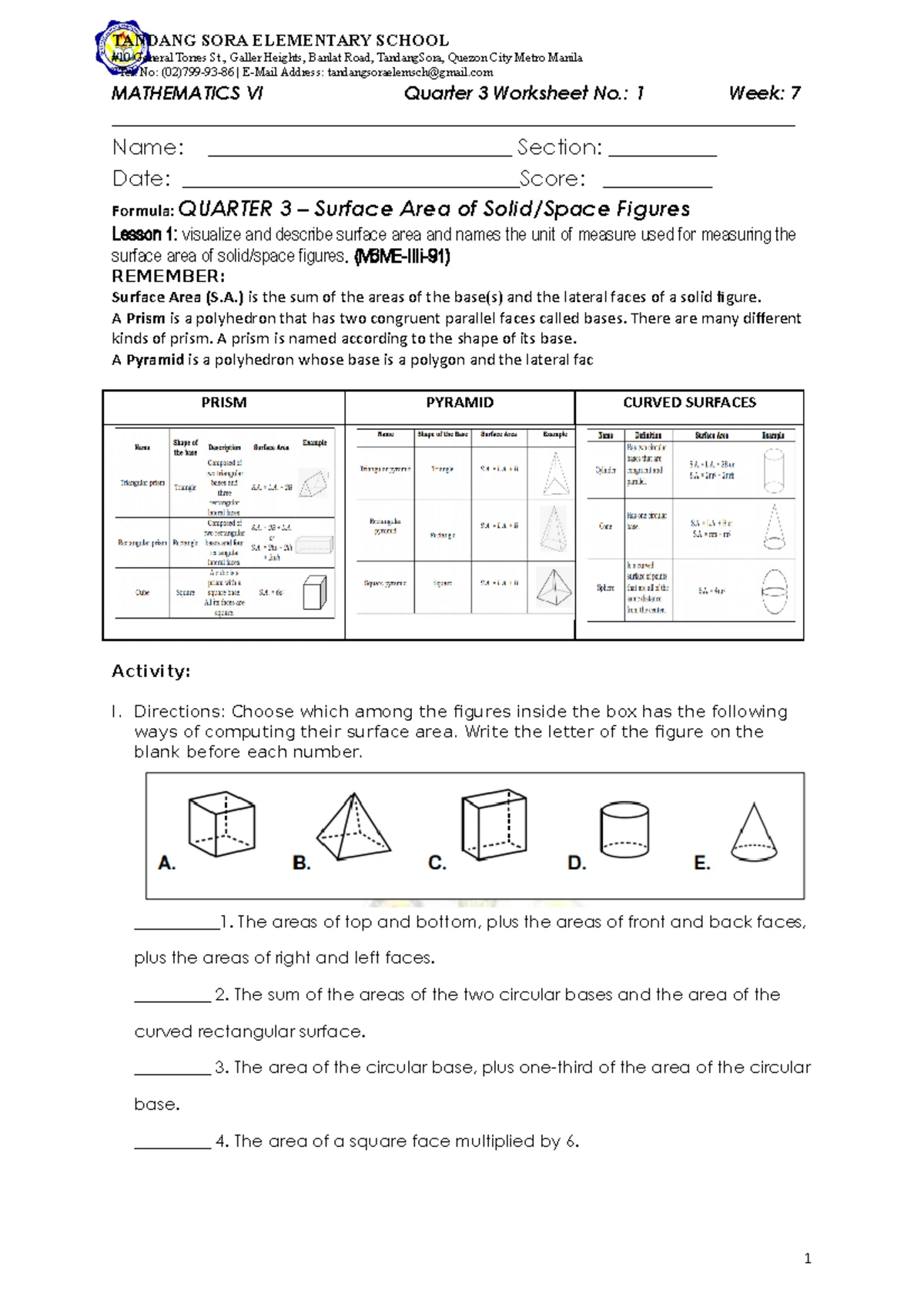 Pang ugnay pagsasanay worksheet 1 - Pagsasanay sa Filipino ©c 2013 Pia Noche, samutsamot ...