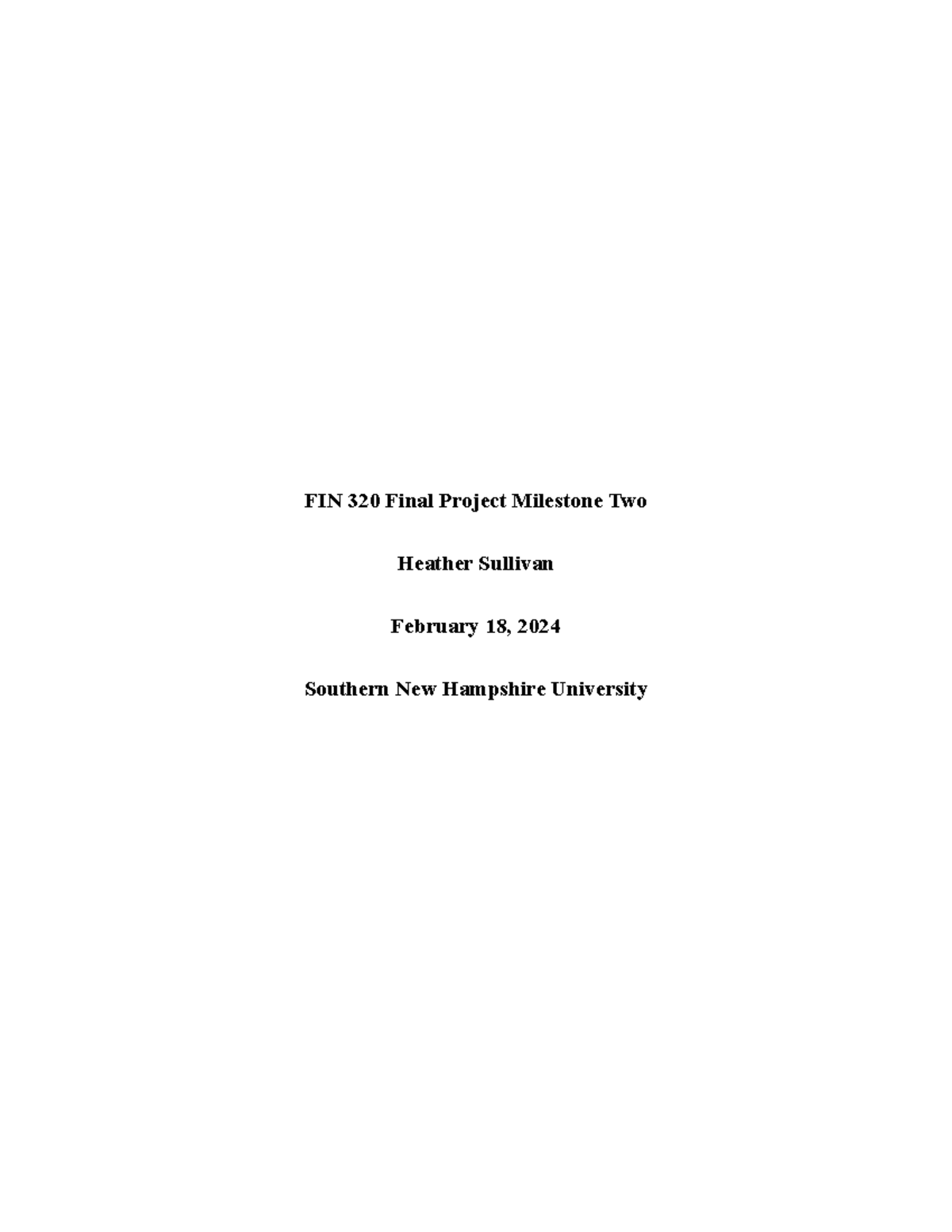 FIN 320 Final Project Milestone Two: J&J Financial Analysis Insights ...