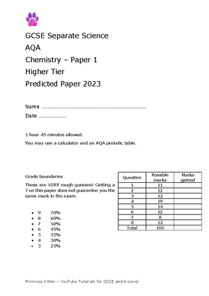 June 2024 QP - Chemistry 2024 - PMT Education GCSE Predicted Paper 2024 ...