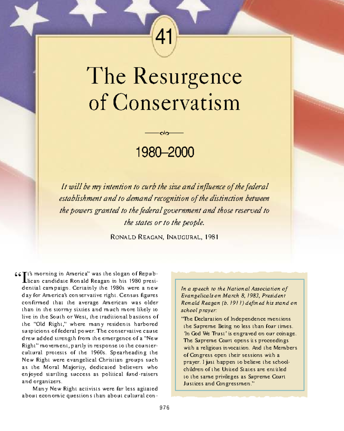 41 The Resurgence of Conservatism: Reagan's Impact on American Politics ...