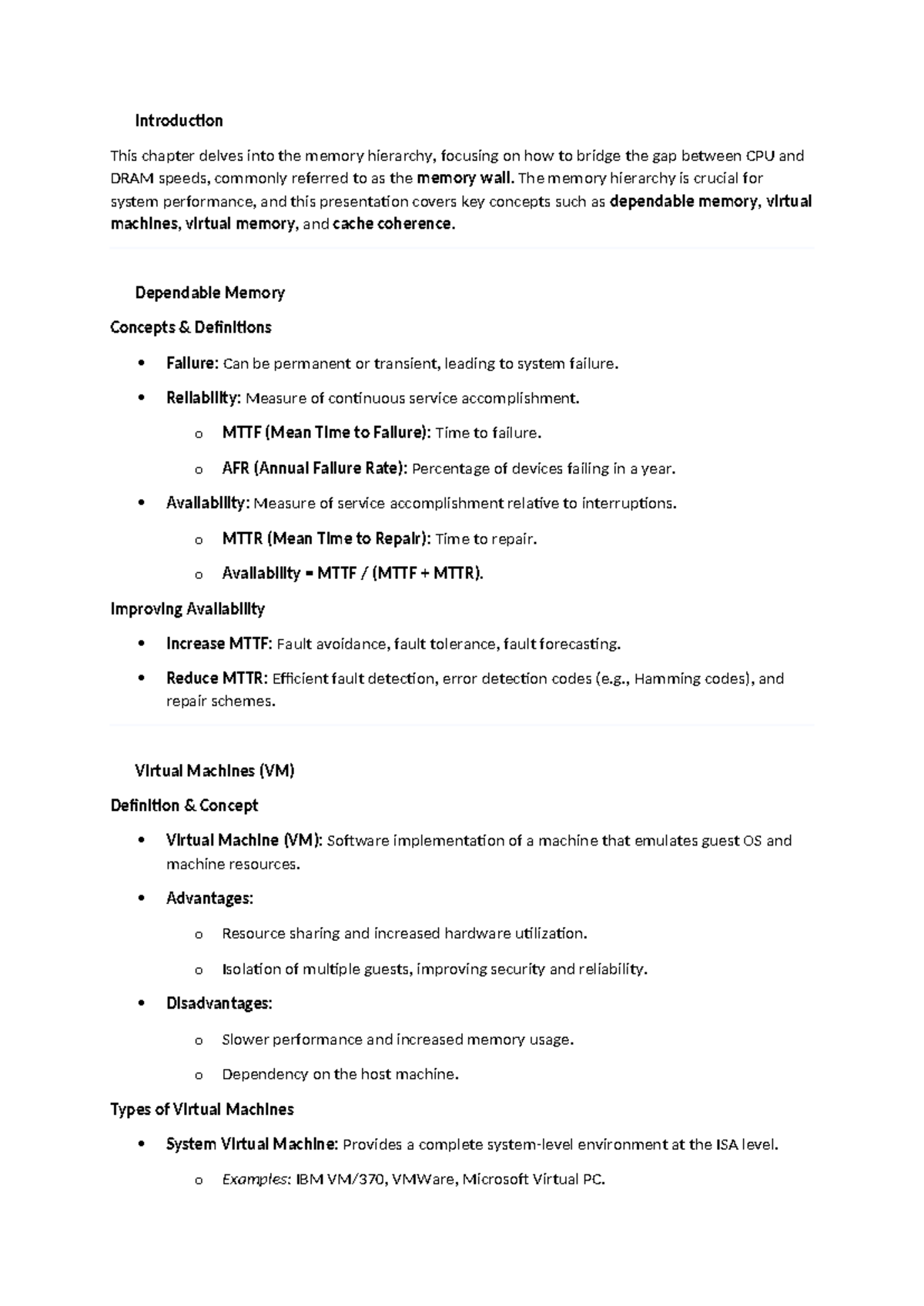 Exploiting Memory Hierarchy: Key Concepts in Computer Architecture - Studeersnel