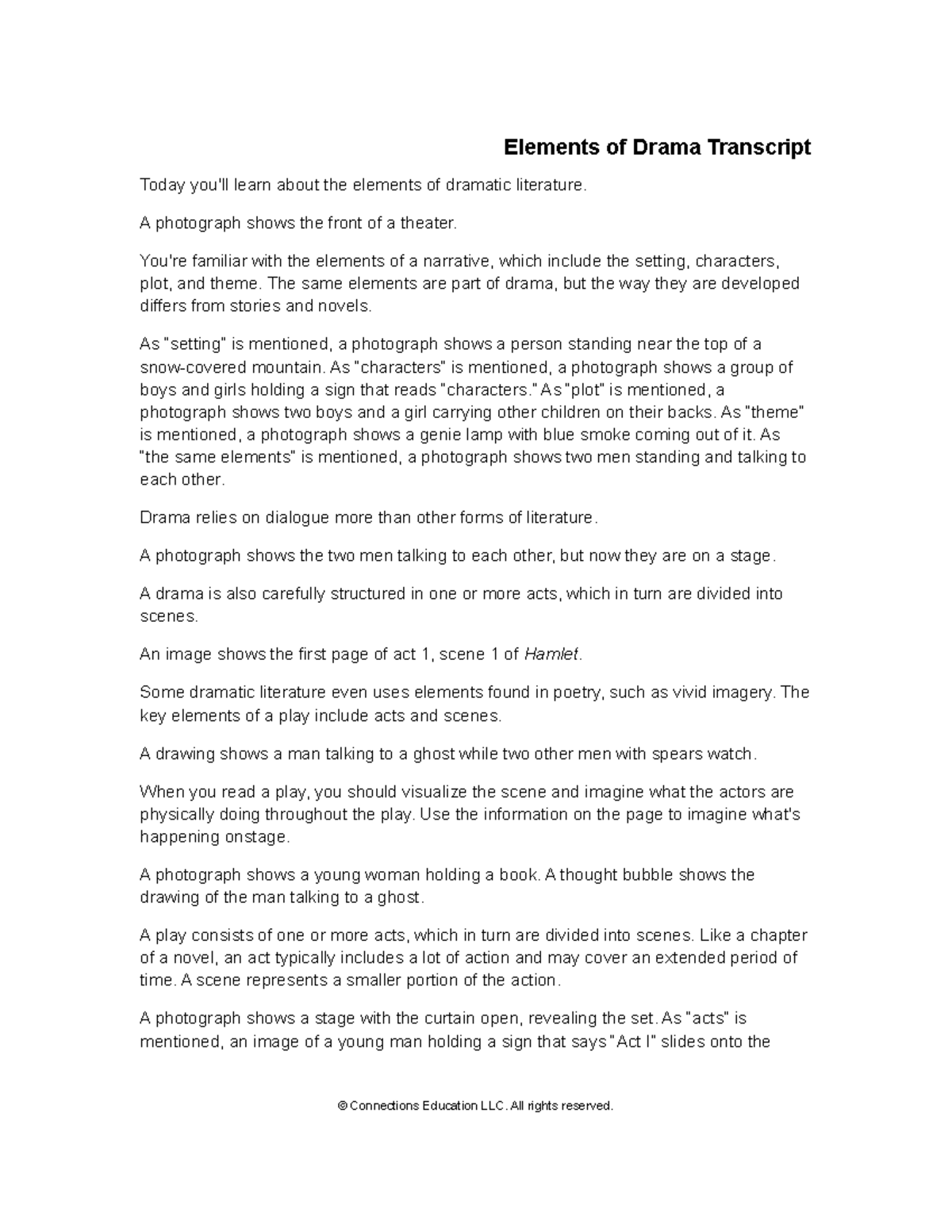 Elements of Drama: Understanding Structure & Key Components - Studocu