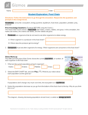 Rabbit Population Season Gizmo - Name: Date: Student Exploration ...