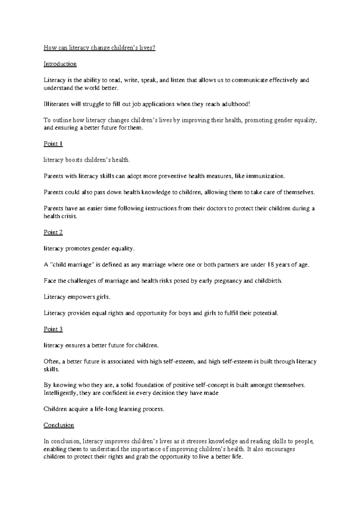 How can literacy change children - ively and Illiterates will struggle ...