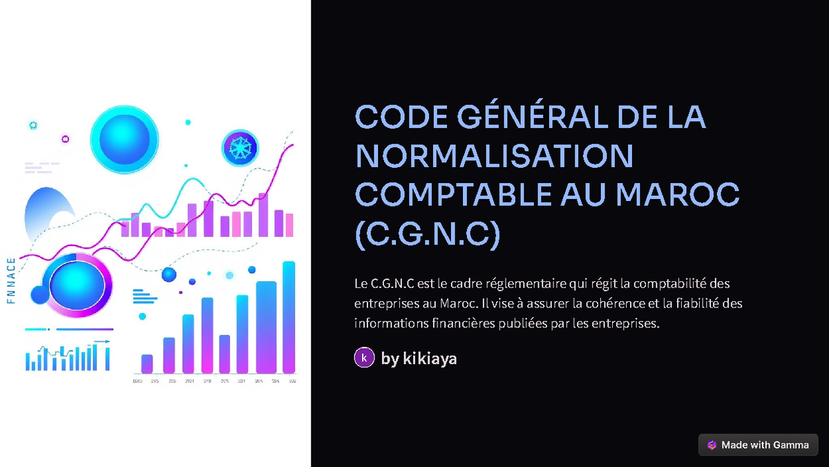 CGNC: Code Général de Normalisation Comptable au Maroc - Guide Complet - Studocu