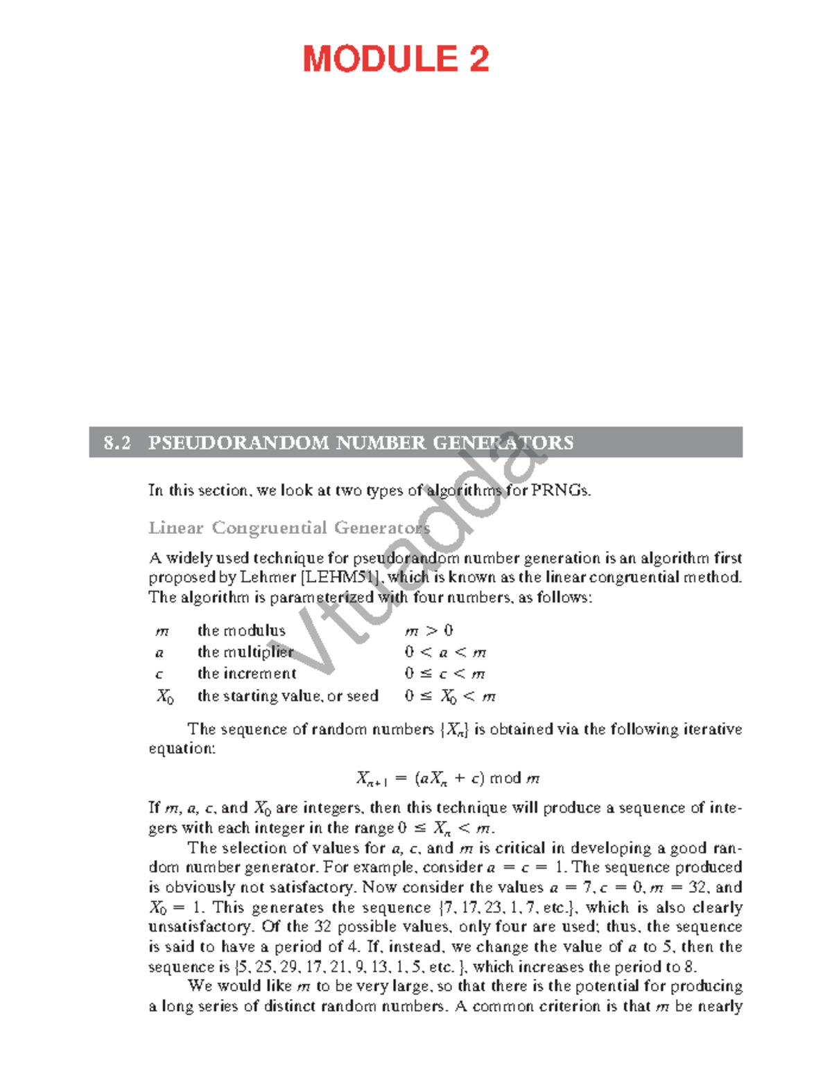 BCS703 Module 2 Chapter 8: Random Bit Generation & Stream Ciphers - Studocu
