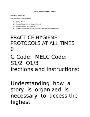 General to specific 1 - English notes - OBJECTIVE: Use appropriate ...