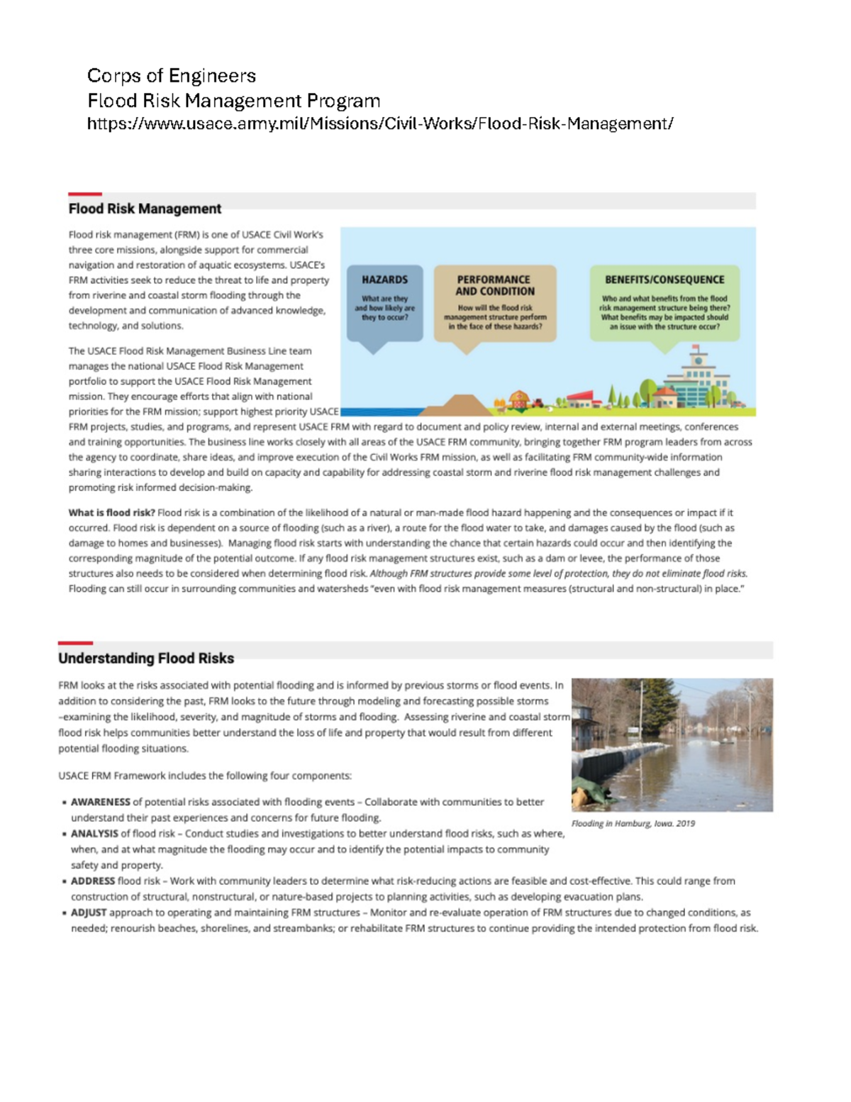 USACE Flood Risk Management Program Overview - Corps of Engineers Flood ...