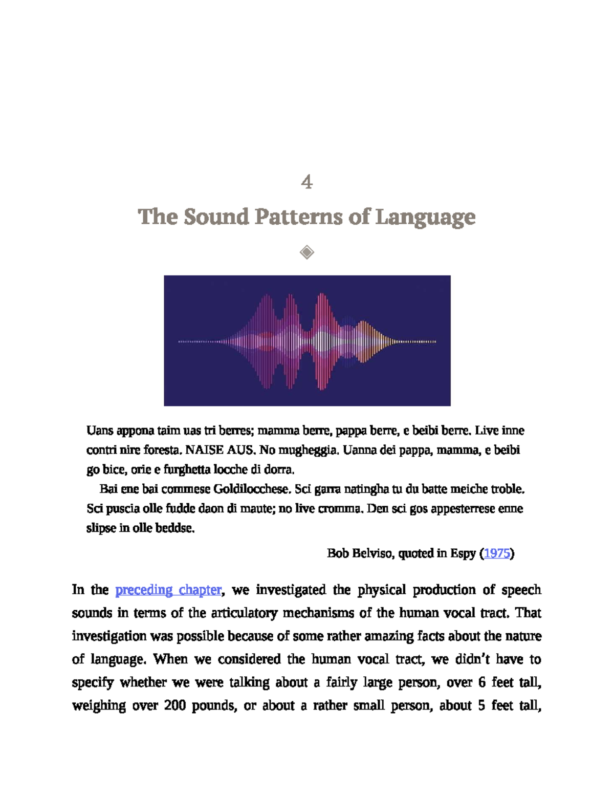 Chapter 4: The Sound Patterns of Language (Linguistics) - Studocu