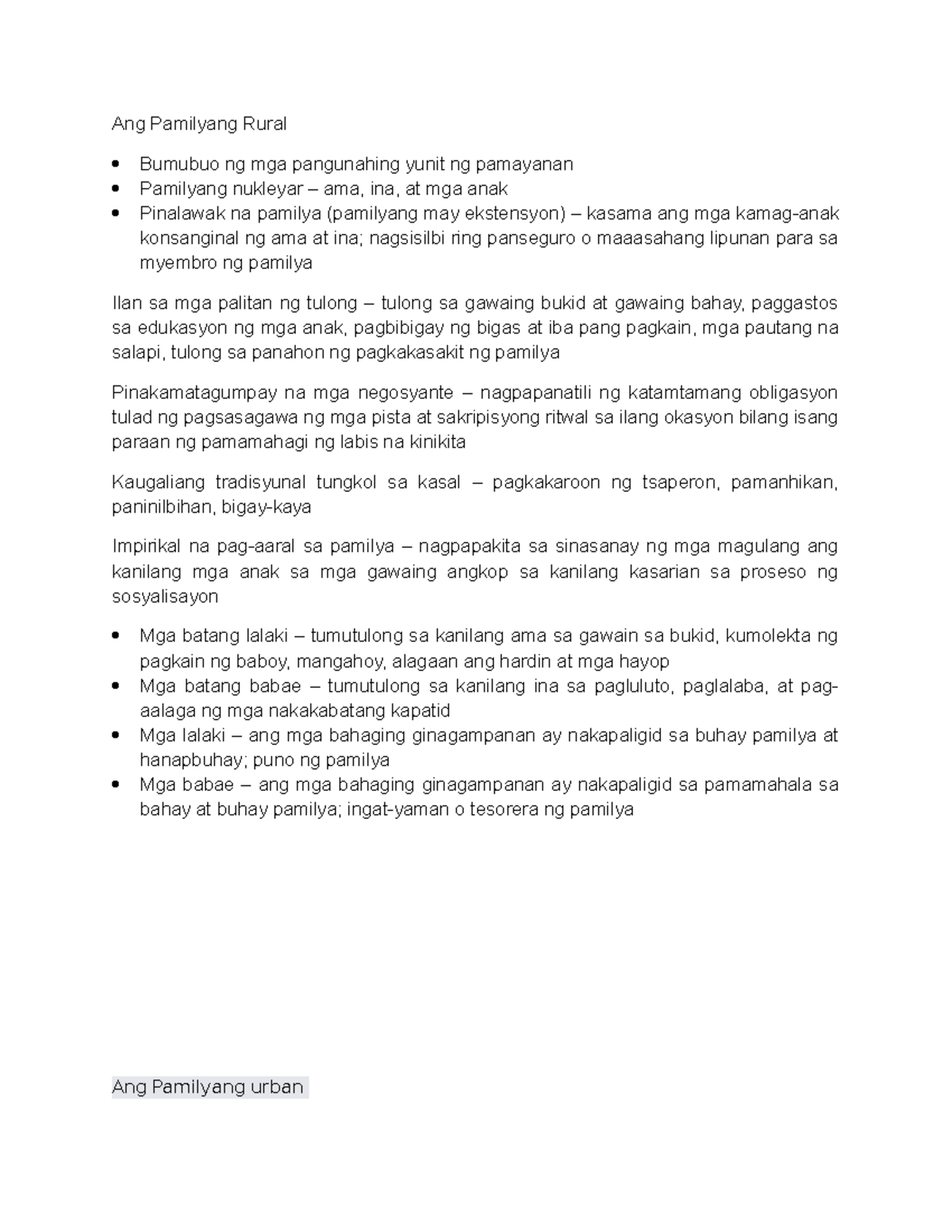 Ang-Pamilyang-Rural - Notes - Ang Pamilyang Rural Bumubuo ng mga ...