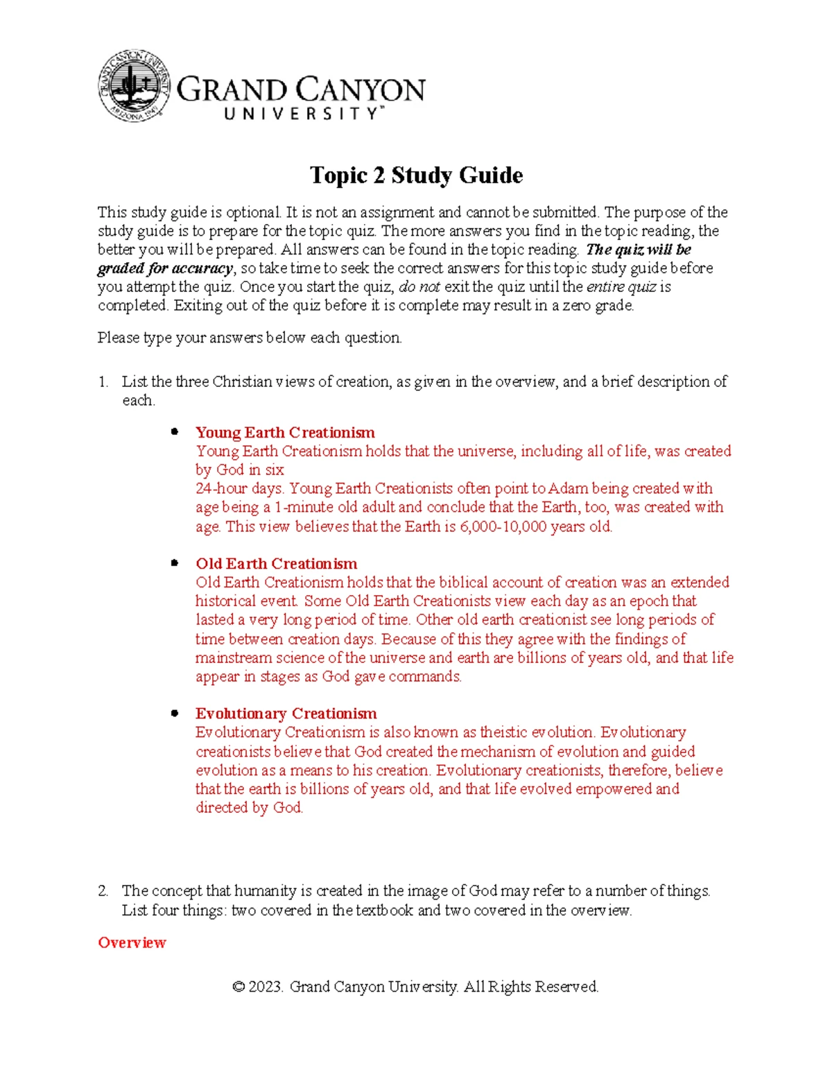 CWV101 Topic 2 Study Guide - Topic 2 Study Guide This study guide is ...
