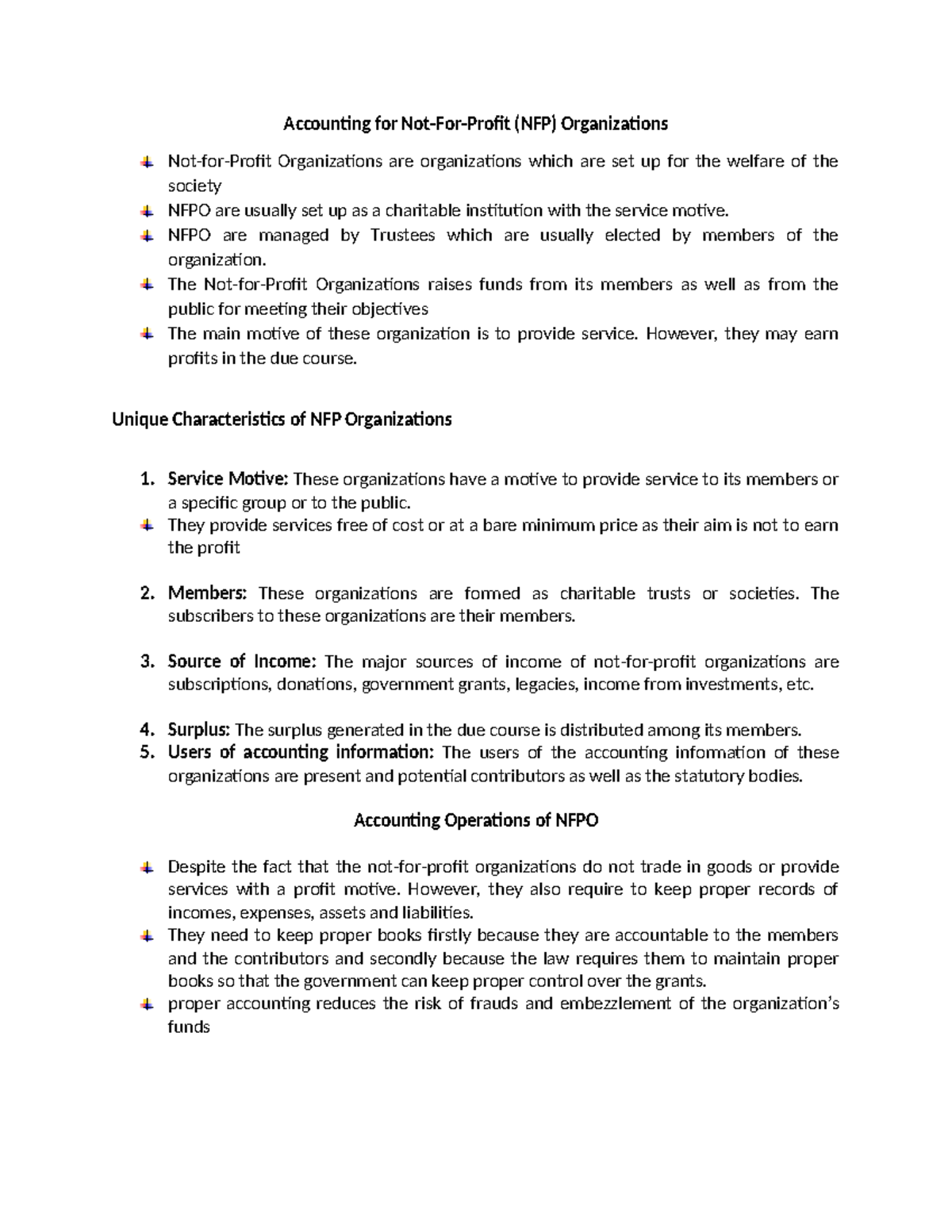 Accounting for Not-for-Profit Organizations (NFP): Key Concepts ...